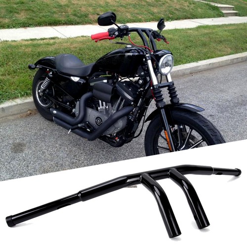 8" Rise Drag T-Bar Handlebar 1-1/4" Fat For Harley Sportster Dyna ...