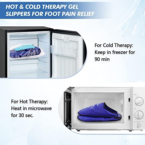 Foot Ice Pack Slippers for Plantar Fasciitis 2 Pack, Ice Pack for Feet ...