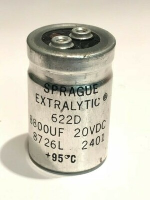 SPRAGUE 622D VINTAGE EXTRALYTIC CAPACITOR 8800UF 20V fcb12.29 | eBay