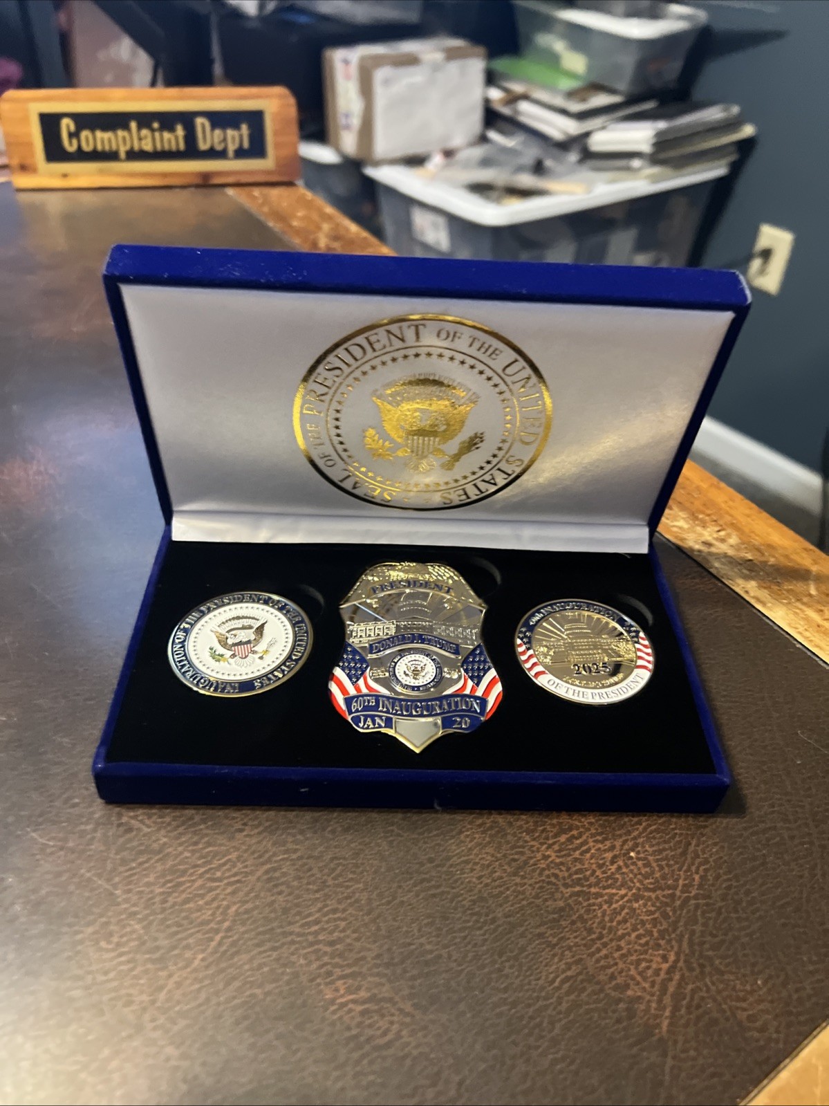 Limited Production Symbol Arts Made Trump Inauguration Badge And Coins ...