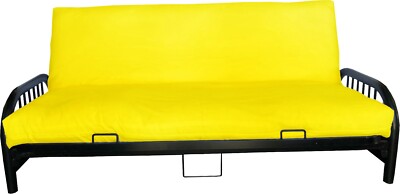 Solid Yellow Full Size Futon Mattress Cover, Bed Protectors, Slipcovers ...