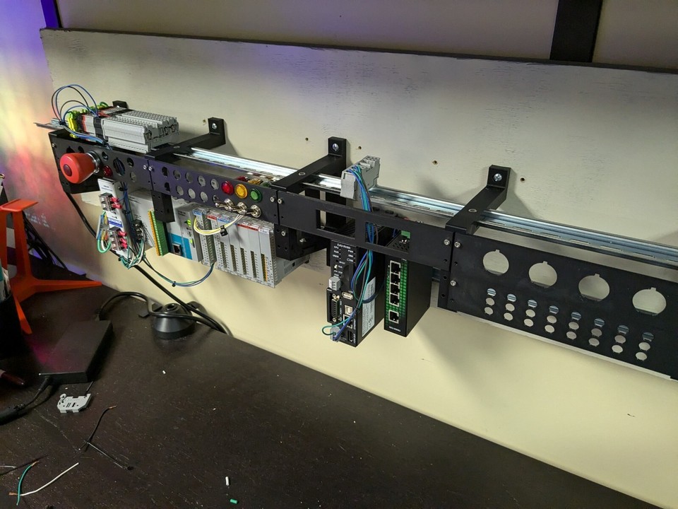 Wall PLC Trainer DIN Rail Stand:Allen-Bradley/Siemens/Omron/Mitsubishi ...