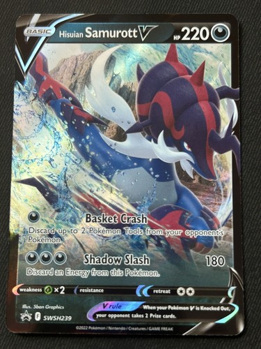 Hisuian Samurott V SWSH239 Holo Black Star Promo NM 2022 Pokemon TCG | eBay