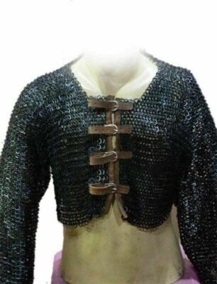 heavy Chain Mail Half Shirt Flat Riveted Chain Mail Jacket Tapered ...