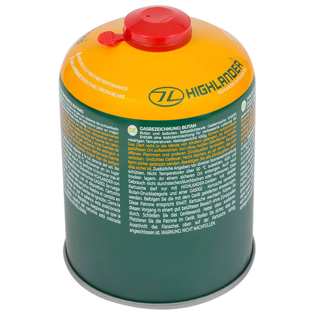 Highlander Butane Gas Fuel Cannisters 100g 230g 450g (Multiple ...