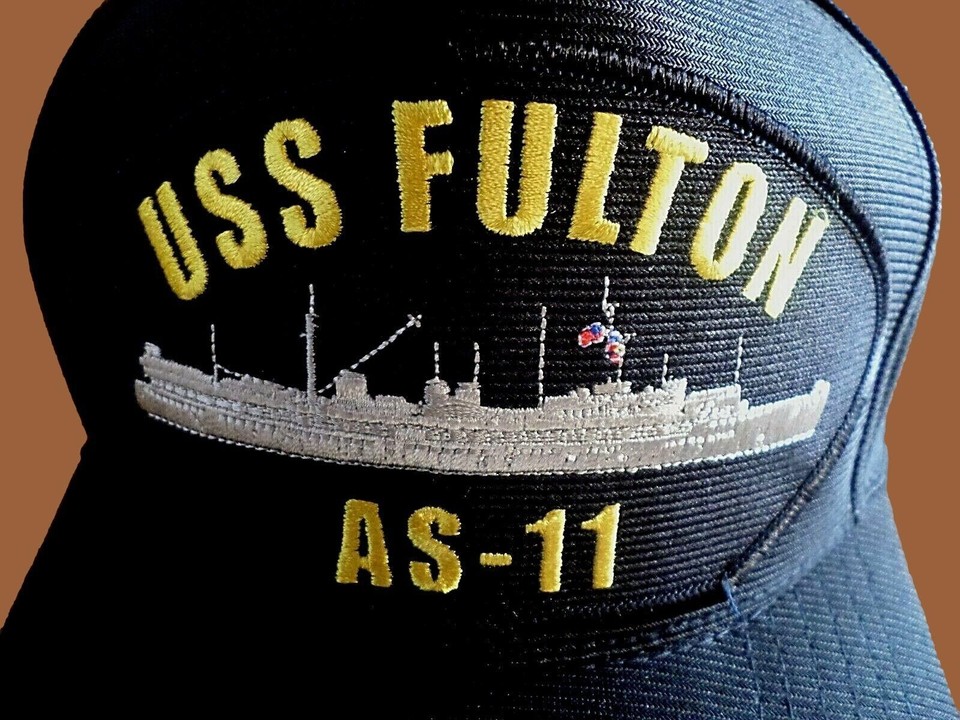 USS FULTON AS-11 U.S NAVY SHIP HAT U.S MILITARY OFFICIAL BALL CAP U.S.A ...