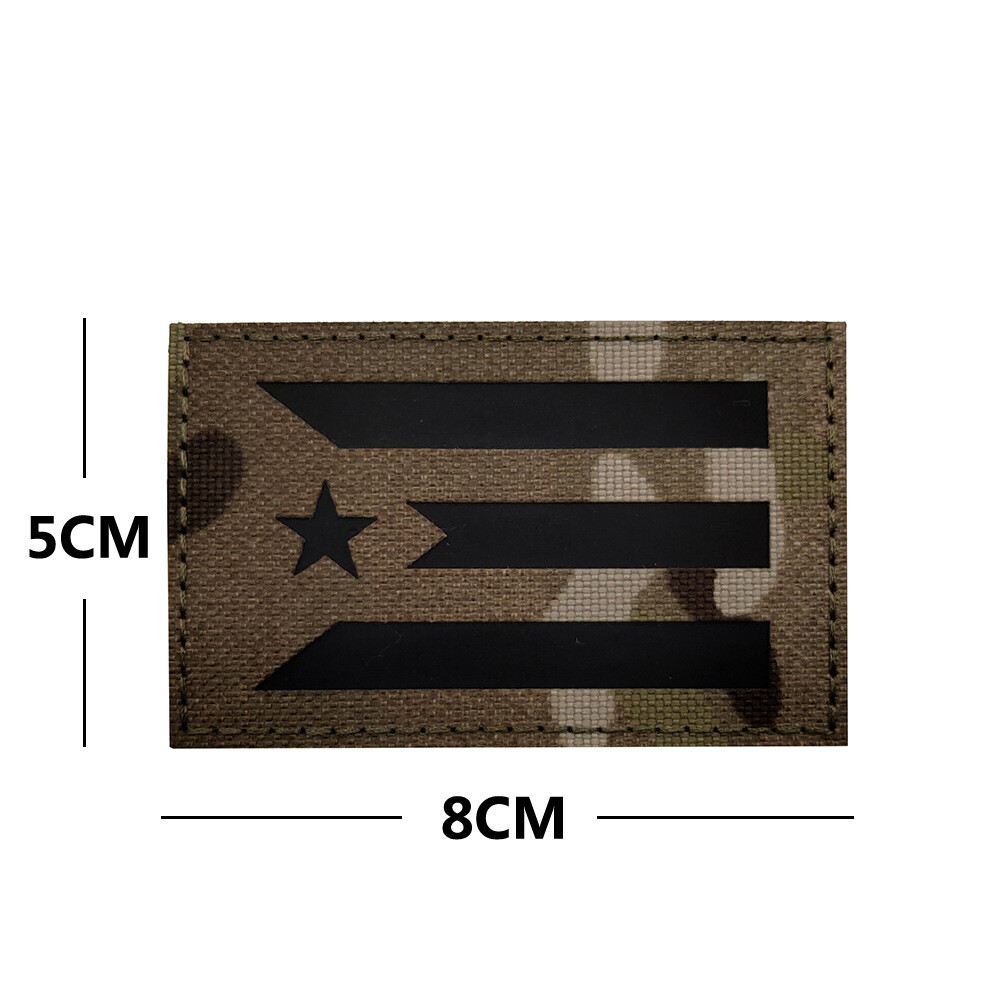 IR Reflective US Puerto Rico Flag PR Camouflage Hook Loop Patch ...