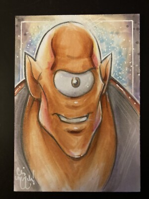 ALLEN THE ALIEN INVINCIBLE SKETCH CARD Original Art Chris McJunkin | eBay