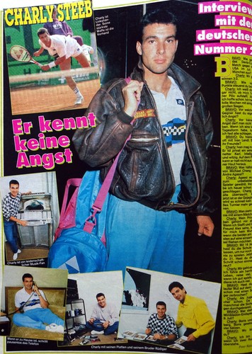 Charly Steeb 2 BRAVO Seiten A4 80er Poster Plakat 1989 - 27, 1 Carl Uwe ...