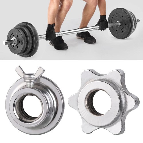 Gym Barbell Bar Clips Spin Lock Screw Dumbbell Spinlock Collars Check ...