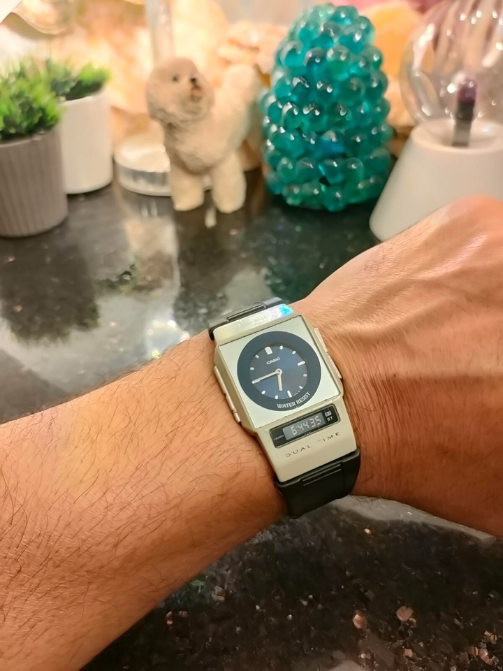 1999 Vintage Casio 2320 FS-01 Analog Digital Blue Edition Film Watch ...