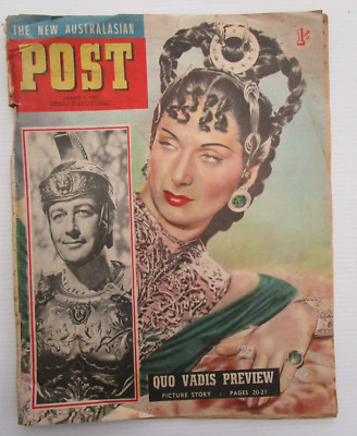 AUGUST 1952 AUSTRALIAN POST MAGAZINE - QUO VADIS FILM COVER - BUY IT ...