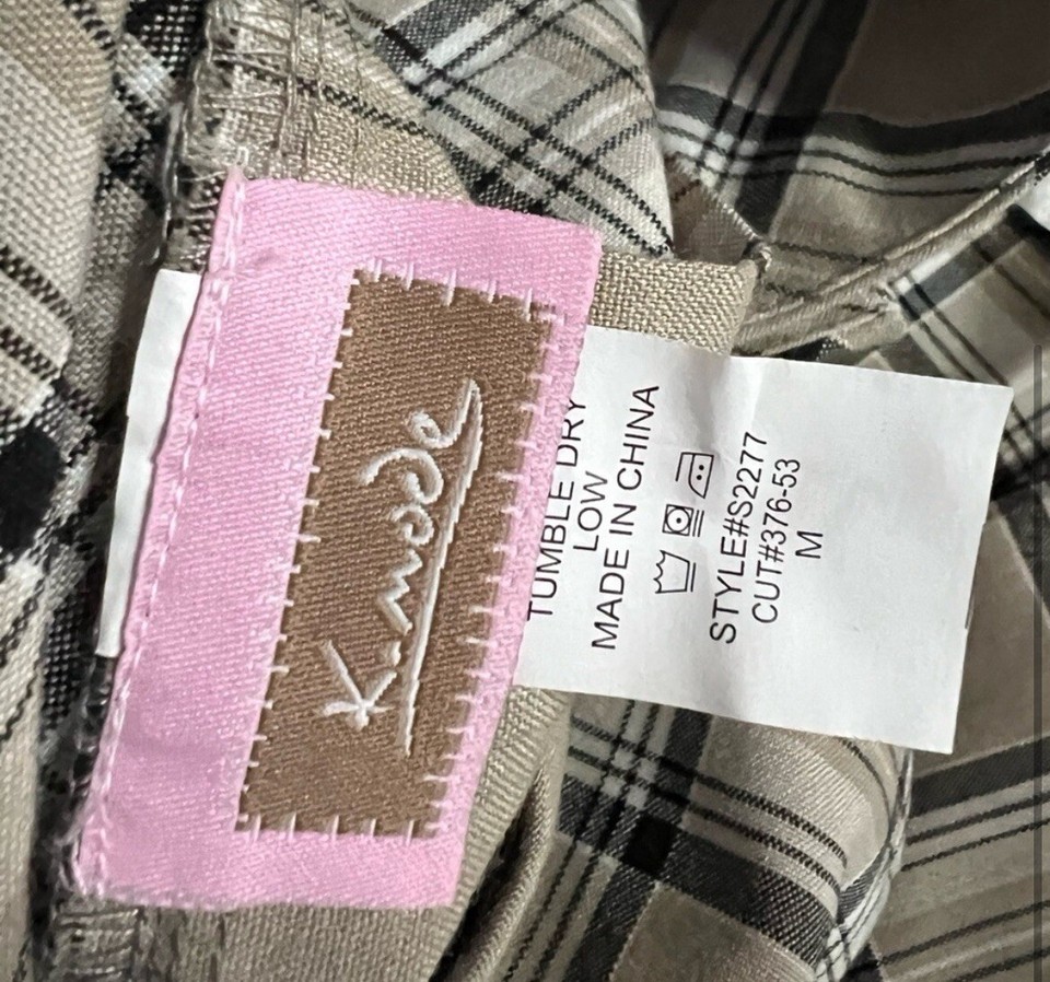 Kamode Ultra Miniskirt Beige Plaid Pattern Size medium NWT | eBay