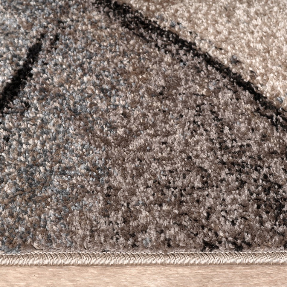 Woven Carpet Modern High Quality With Wave Look Mottled In Grey Beige ...