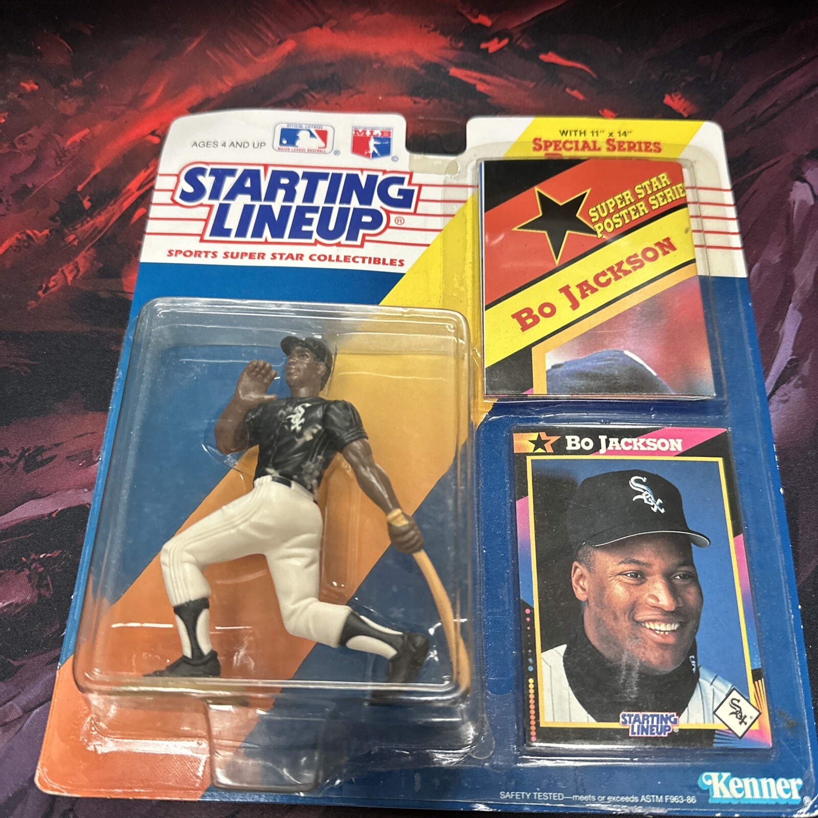 BO JACKSON STARTING LINEUP 1991 CHICAGO WHITE SOX FIGURE KENNER POSTER ...