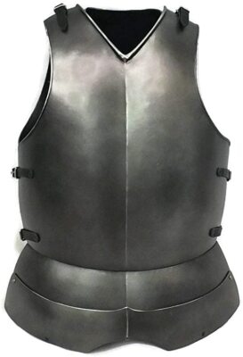 Medieval Warden Breastplate and Backplate LARP Reenactment Armour Black ...