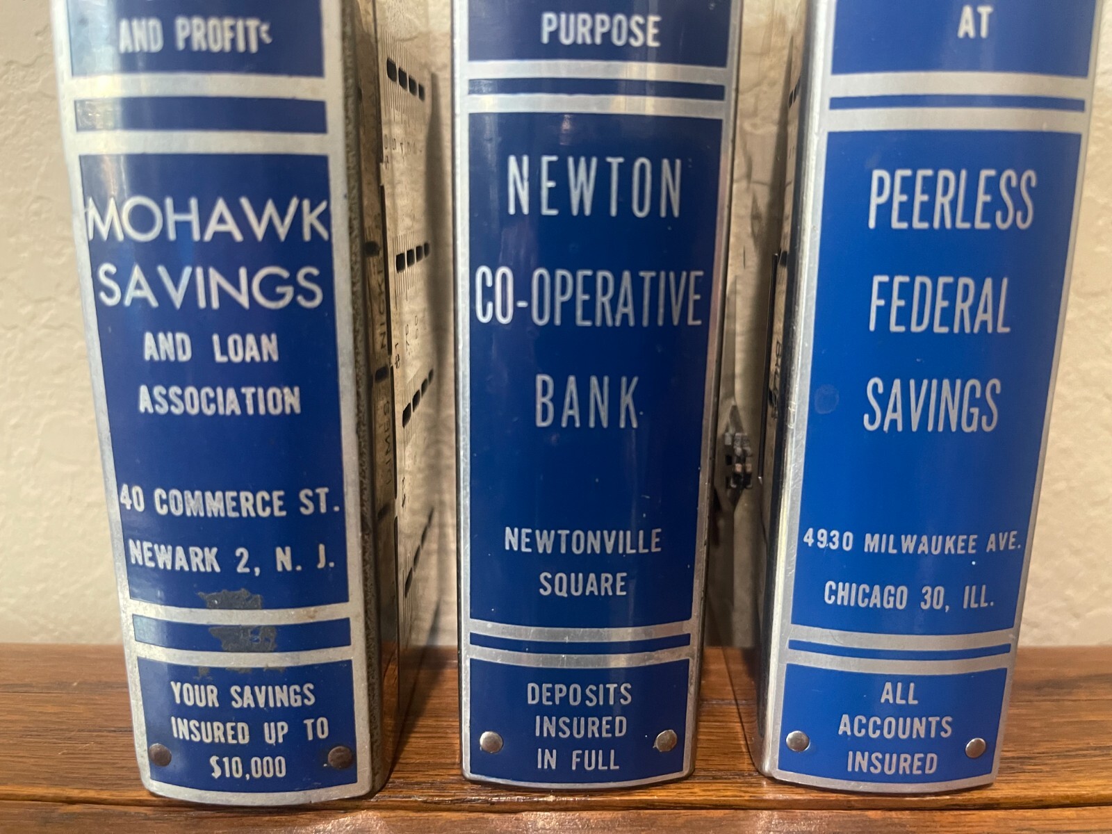 BOOK BANKS COIN METAL BOOK BANKS SET OF THREE ONE BANK HAS KEY | eBay