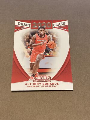 Anthony Edwards Draft Class 1st Pick Rookie Card 2020 Panini Contenders ...
