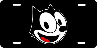 Felix the Cat, License Plate New Car Tag Metal Aluminum, USA, Black | eBay
