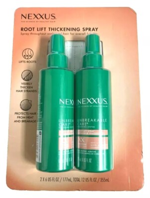 Nexxus Unbreakable Care ROOT LIFT THICKENING Spray, 6 fl oz, 2-pack | eBay