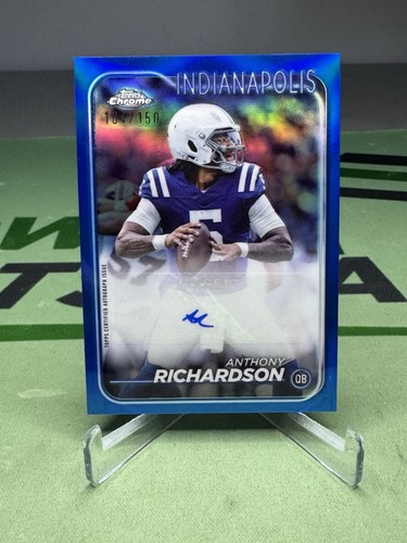 2024 Topps Chrome Anthony Richardson Blue Refractor AUTO /150 ...