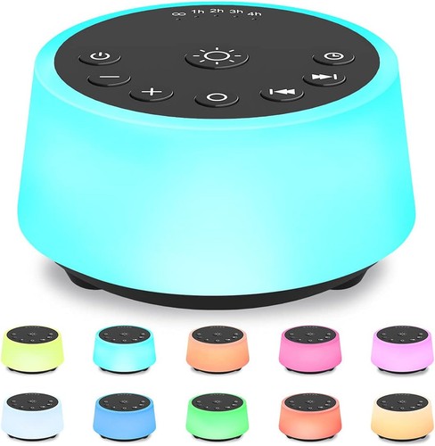 Sound Machine 10 Color Night Light 25 Sounds White Noise 32 Volume ...