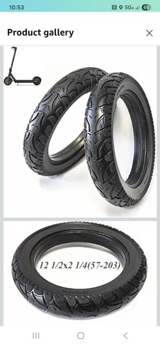 2PCS 12 Inch Solid Tyre 12 1/2x2 1/4 (57-203) Electric Bike Scooter ...