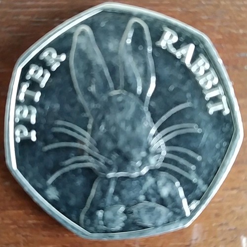 Peter Rabbit 50p Coin 2016 Half Whisker Beatrix Potter The Tale, RARE ...