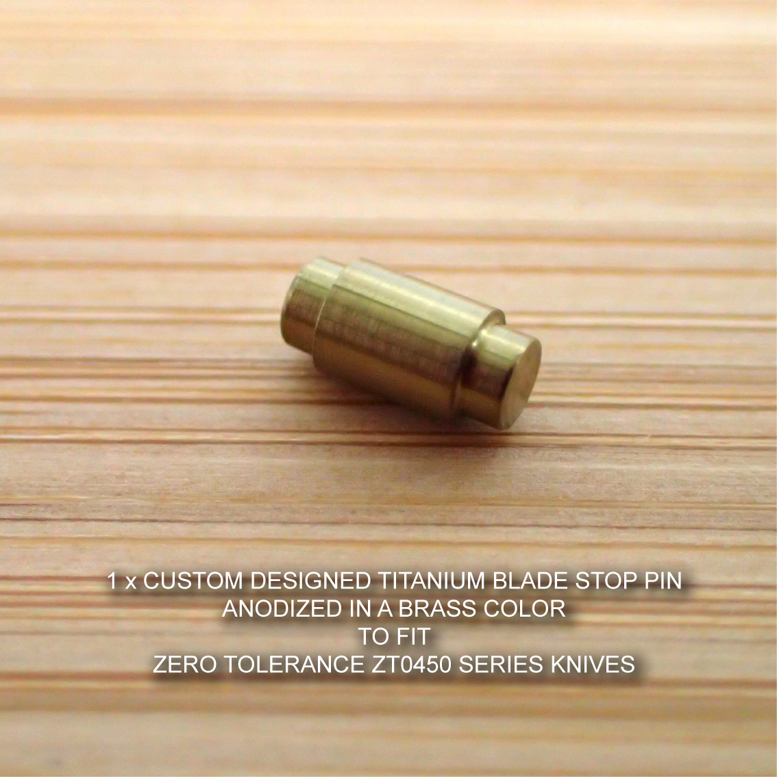 Zero Tolerance ZT0450 450 CF ZT Knife Anodized Titanium Blade Stop Pin ...