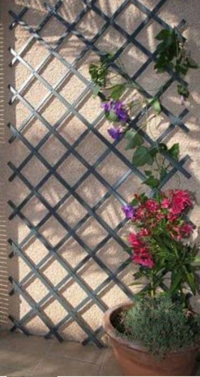 Cocoa Mesh Trellis Tower Planted Elevate Your Winter Garden With