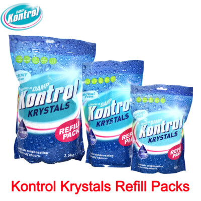 Kontrol Refill Moisture Trap Damp Mould Absorber Crystals 2.5kg 1kg 0.5kg Packs | eBay