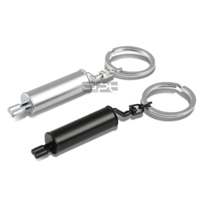 RACE CAR MUFFLER DUAL TIP CATBACK EXHAUST METAL KEYCHAIN KEY CHAIN RING ...