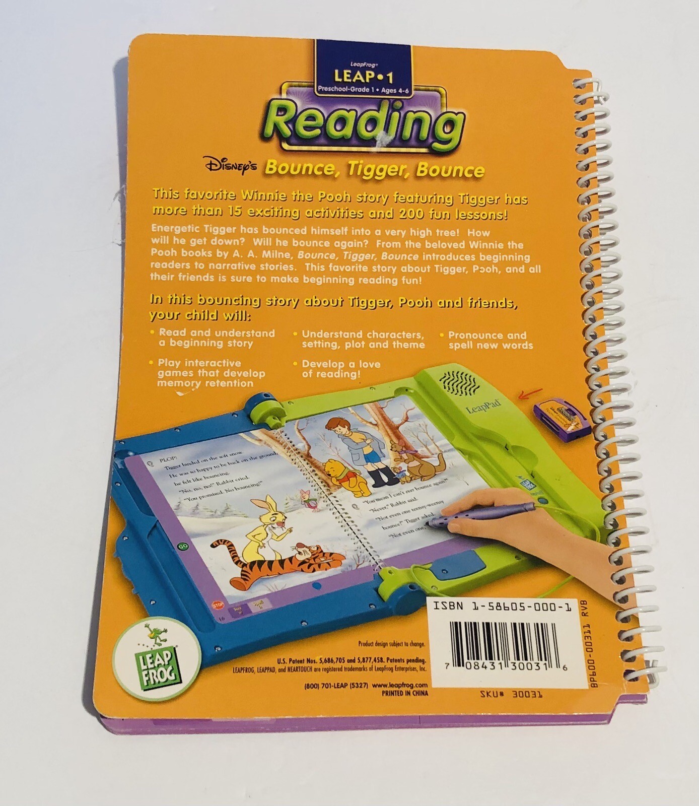 LeapPad LeapFrog Bounce Tigger Pre-k 1st Grade Reading - Leap Frog Pad ...