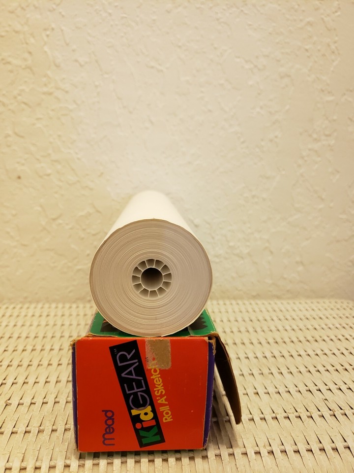 MEAD KID GEAR ROLL-A-SKETCH WHITE DRAWING PAPER EUC | eBay