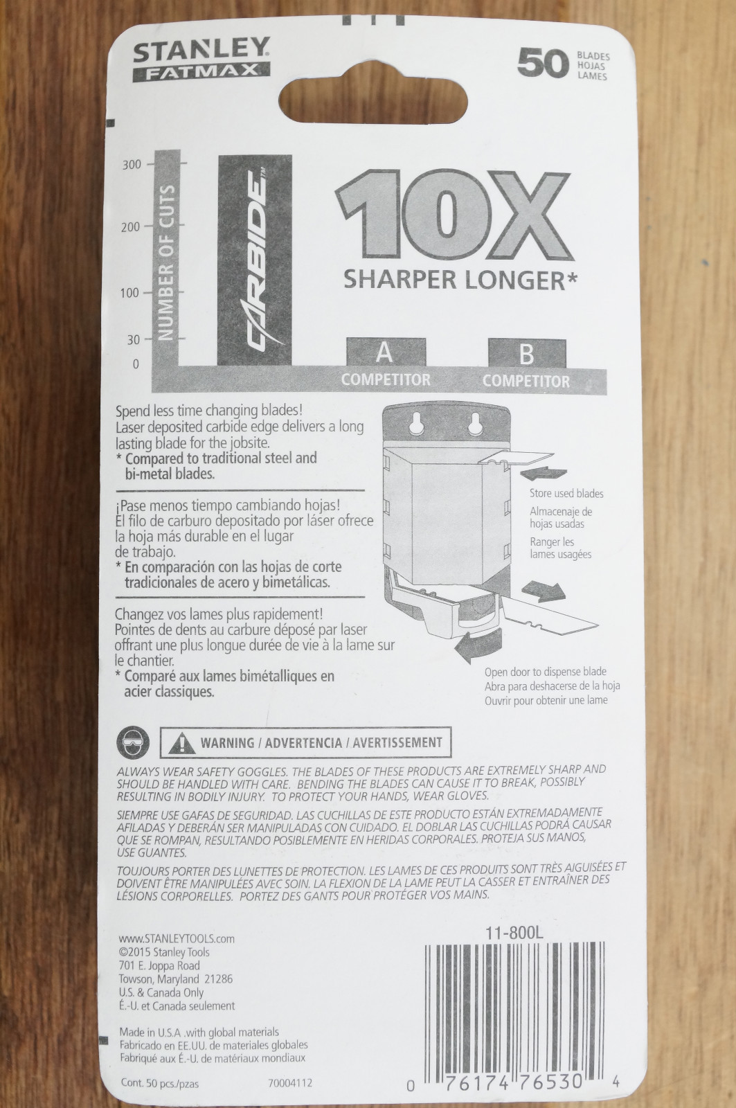 Stanley Carbide Utility Knife Blade Pack 50 | eBay