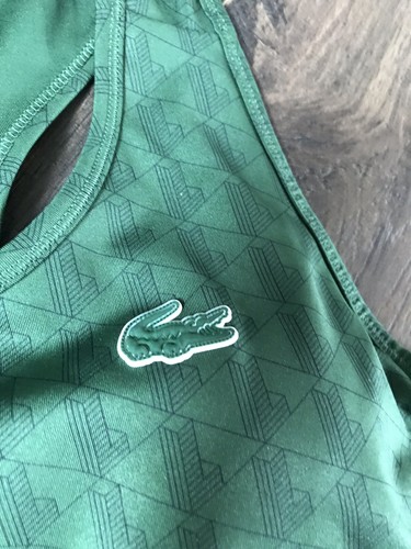 Lacoste Women`s Monogram Racerback Tennis Sports Bra Vert and Sinople ...
