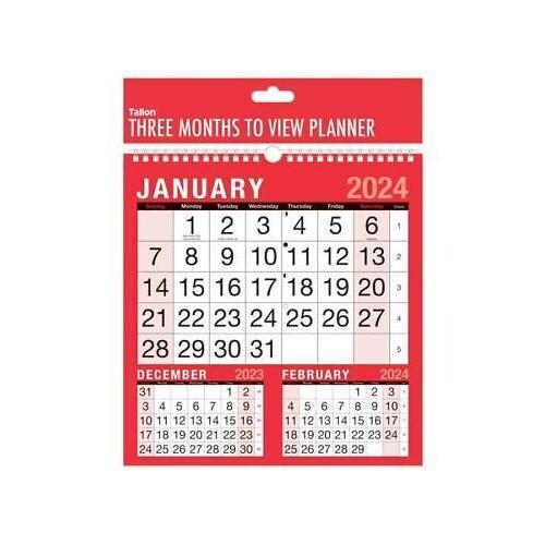 2024 Wall Calendar Slim Calender, Large Month to View Planner,Easy View ...