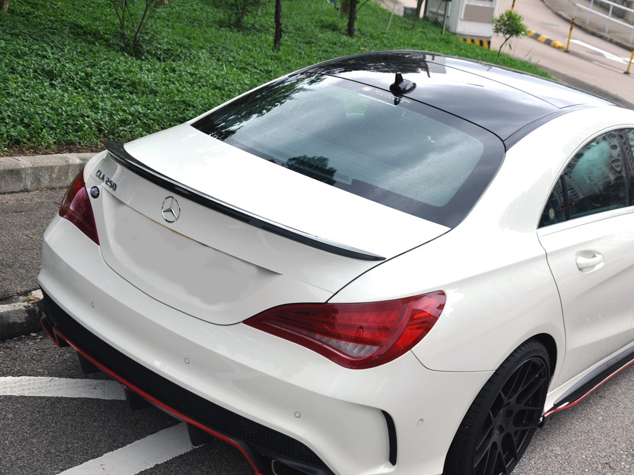 Carbon Mercedes C117 Trunk Deck Lip Spoiler A Type CLA 180 CLA 250 2013 ...