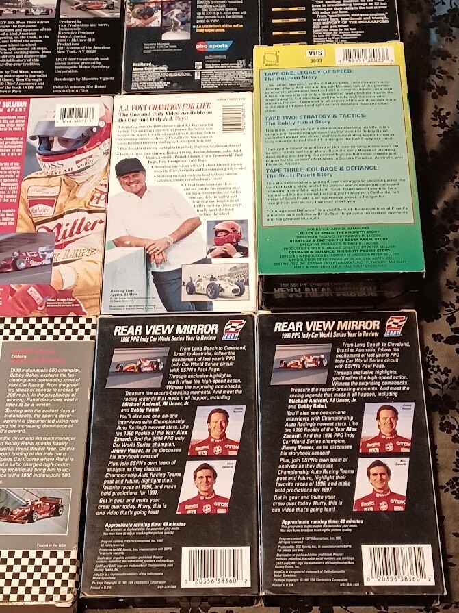 Indy Racing Car - Vintage VHS Video Collection - CART IRL Indy ...