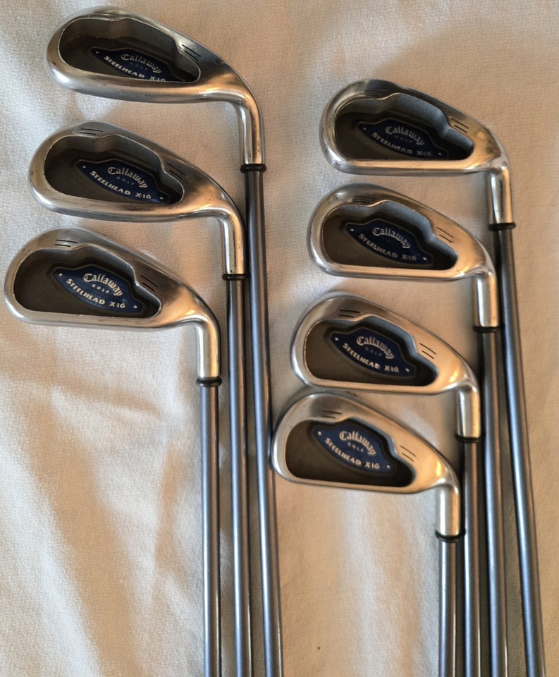 Callaway Steelhead X-16 USA 3-9 Iron Set RFlex RH Mens CW75 Graphite ...