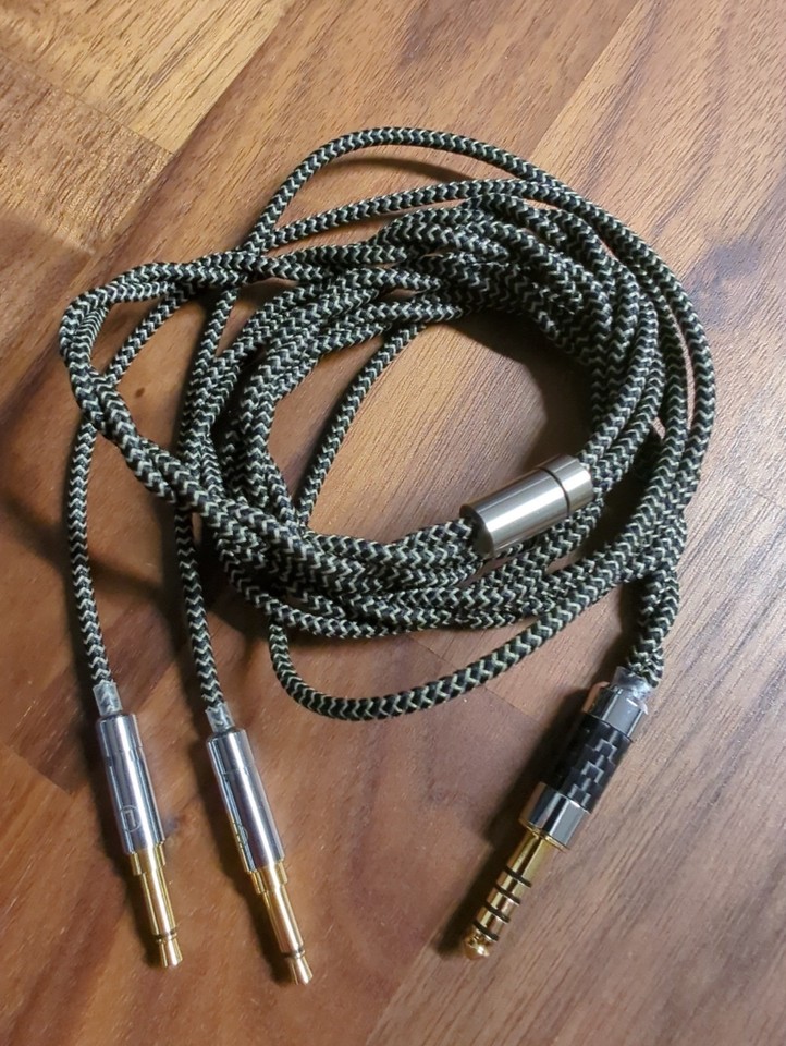 4.4mm balanced stereo headphones cable to two 3.5mm for Hifiman ...