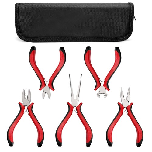 Mini Pliers Set 5 PCS Jewelry Plier Includes Long Nose,Wire Plier ...