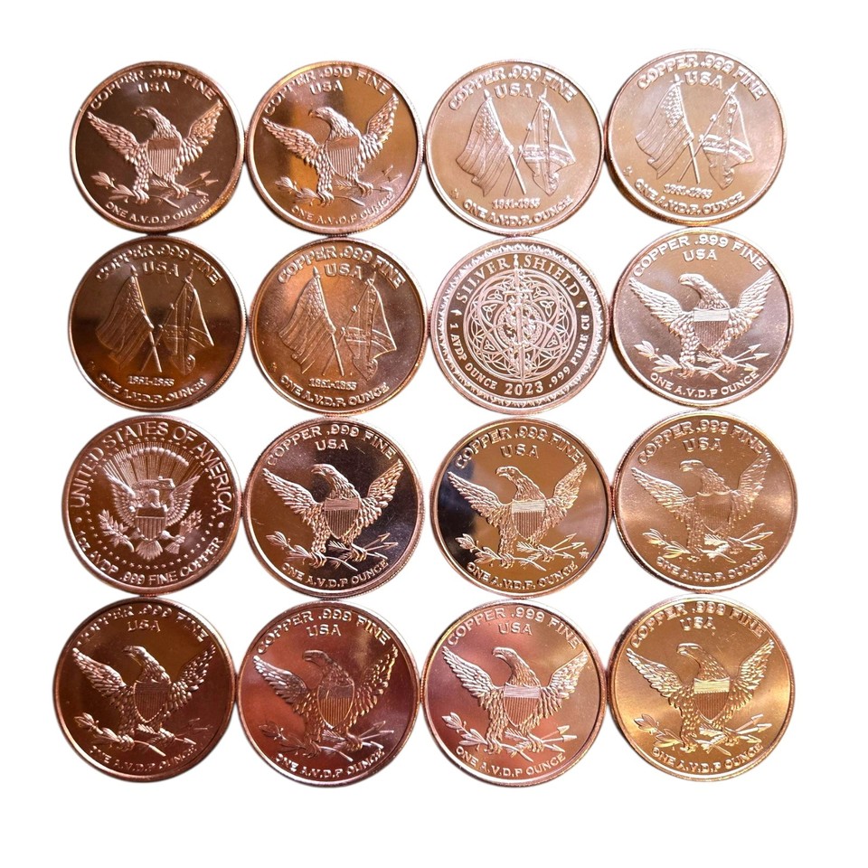 16PC War Themed Copper Bullion Rounds Collection!! | eBay