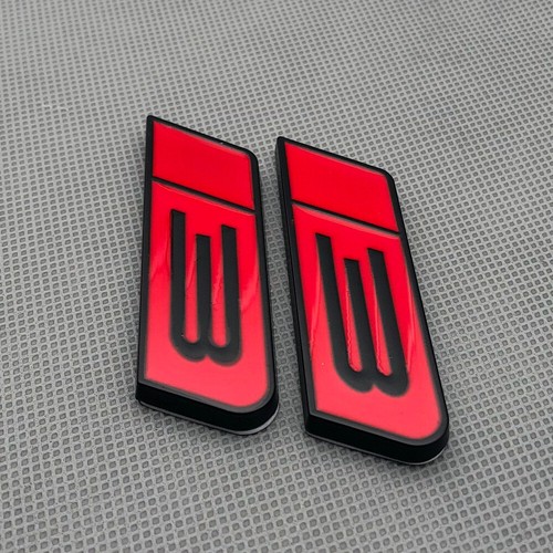 2Pcs Black & Red Metal ROUSH Stage 3 Emblem Car Sport GT3500 Badge 3D ...