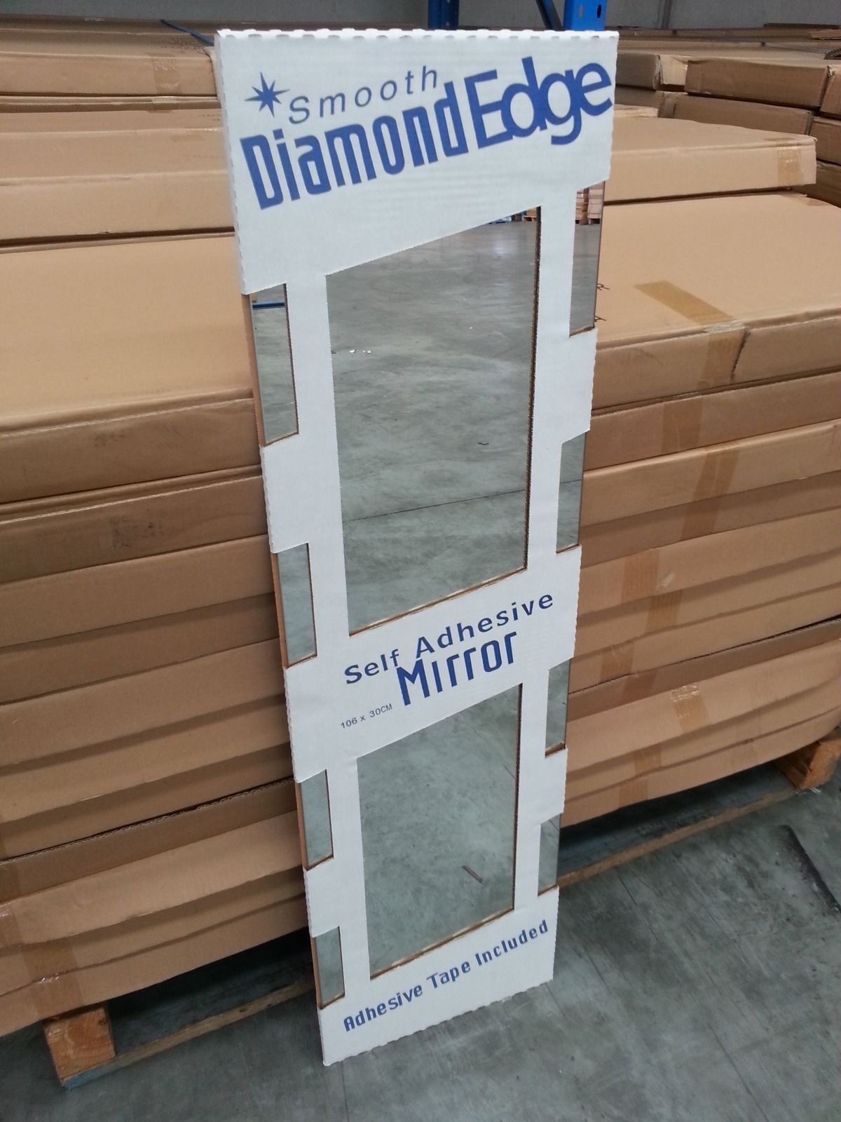 Self adhesive Polished edge mirror panel 1060mm x 300mm | eBay