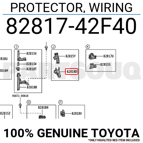 8281742F40 Genuine Toyota PROTECTOR, WIRING 82817-42F40 | eBay