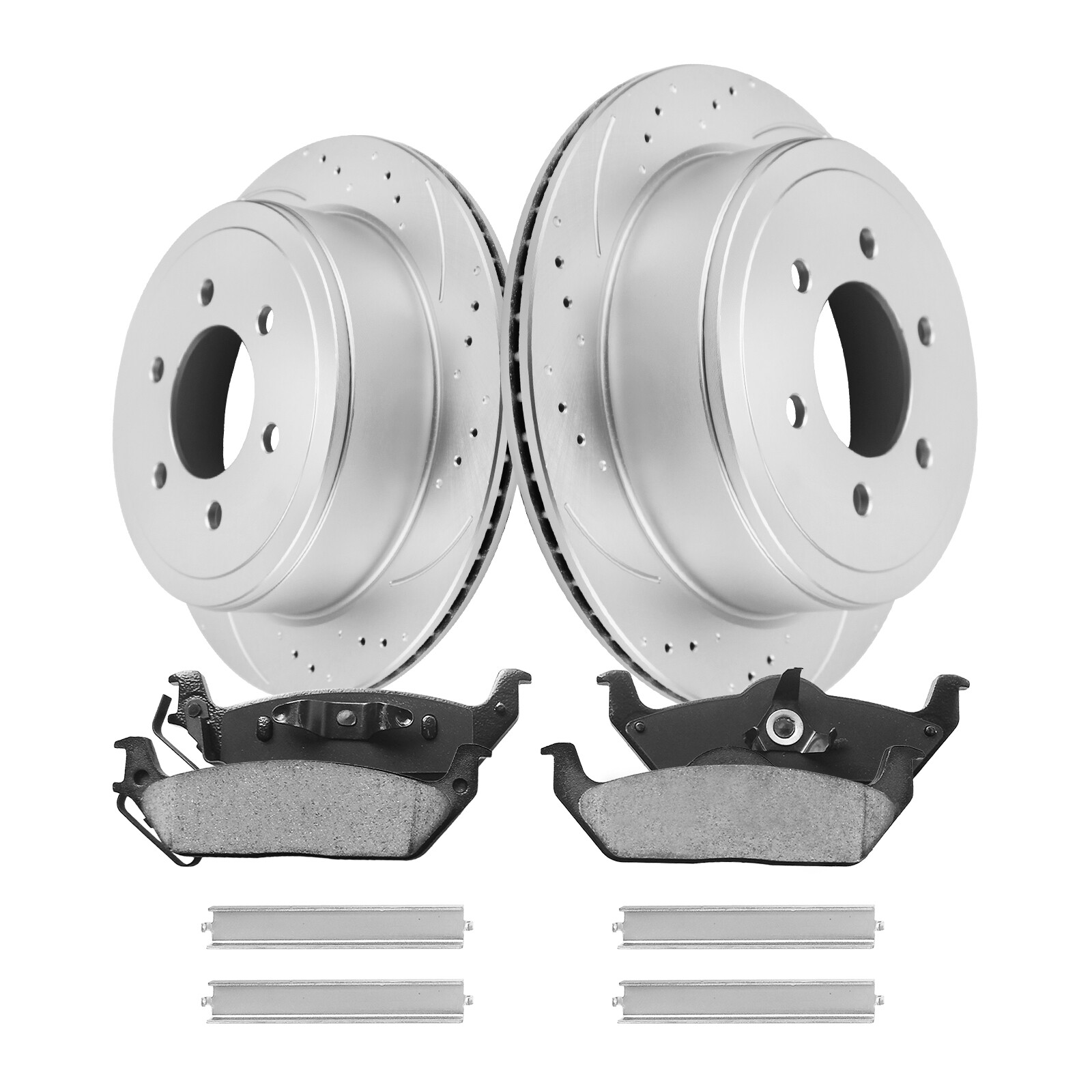 330mm Front Rear Drilled Rotors Ceramic Brake Pads for 2009 Ford F-150 ...