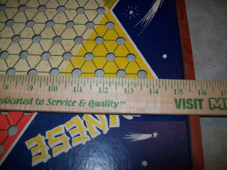 Vintage Chinese Star Checkers Board 1938 LG Ballard Wood Frame Wall Art ...