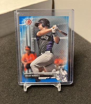 Brian Mundell 2017 Bowman BP86 Colorado Rockies prospect blue 037/150 ...