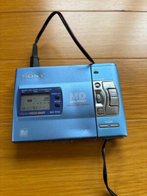 JUNK SONY MZ-R50 minidisc MD walkman player recorder blue from japan | eBay
